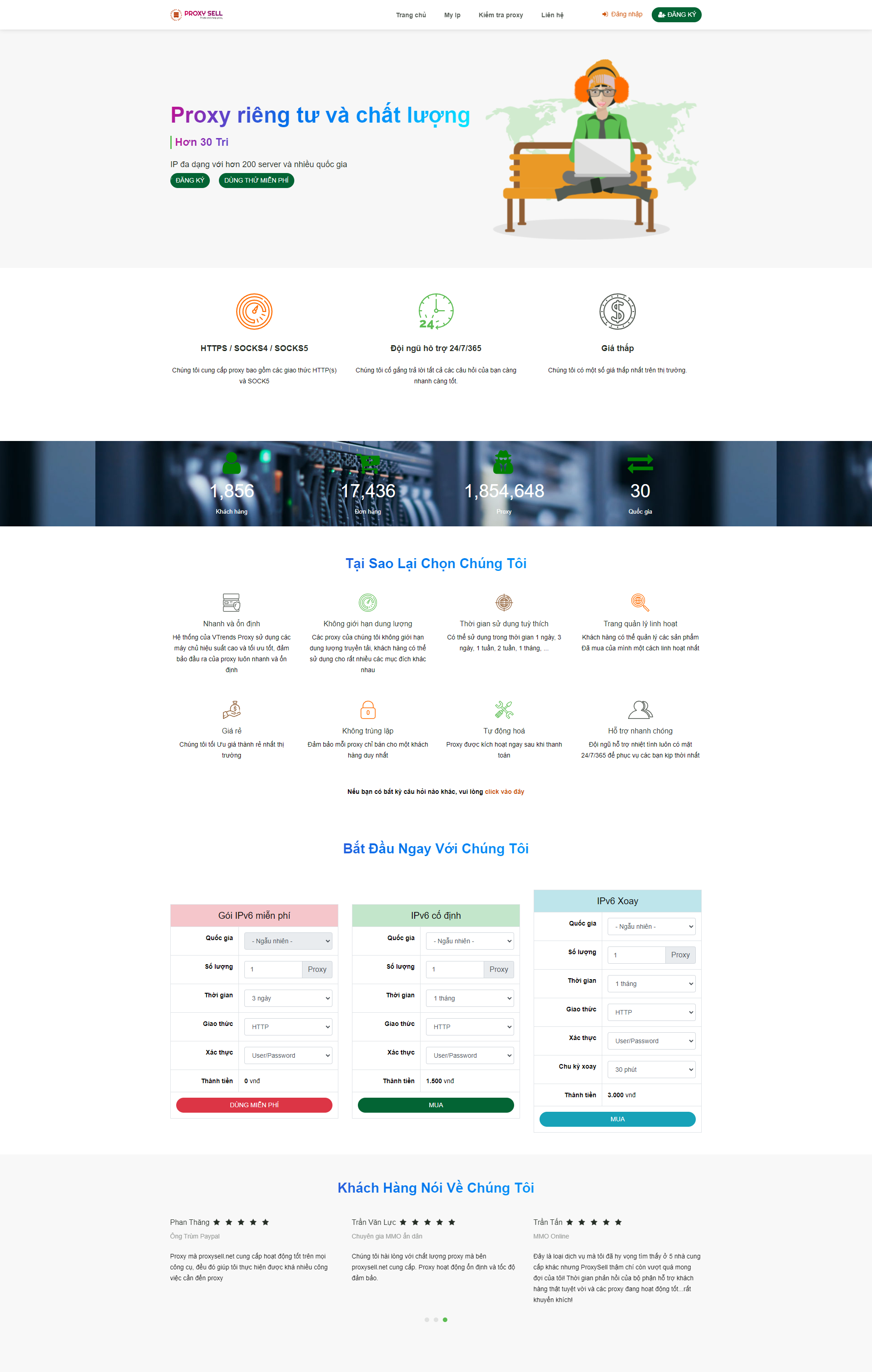 Proxy V4 & V6 chính hãng giá rẻ Việt Nam và Nước Ngoài